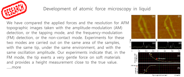 Development of atomic force microscopy in liquid